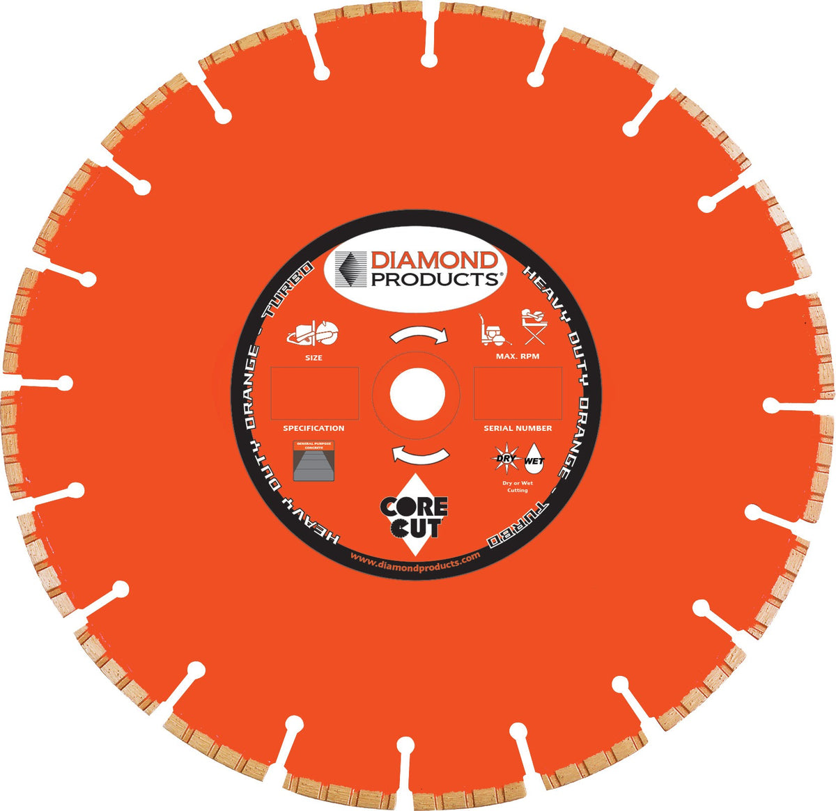 Heavy Duty Orange H.P. Turbo Blades – Diamond Blade Supply