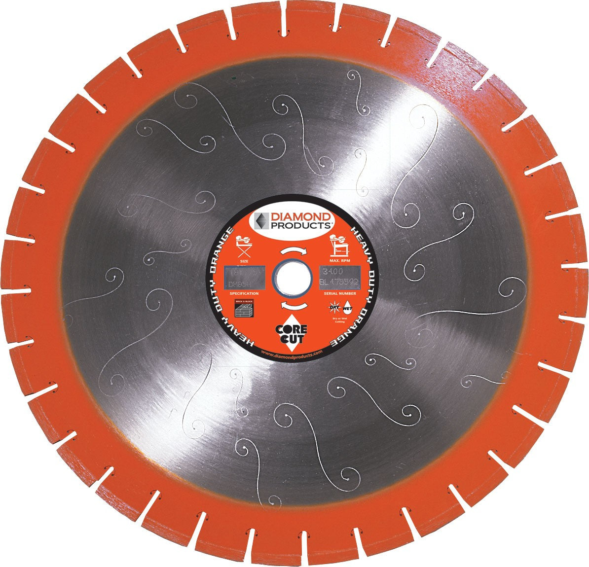 Heavy Duty Orange Segmented Masonry Diamond Blades – Diamond Blade Supply
