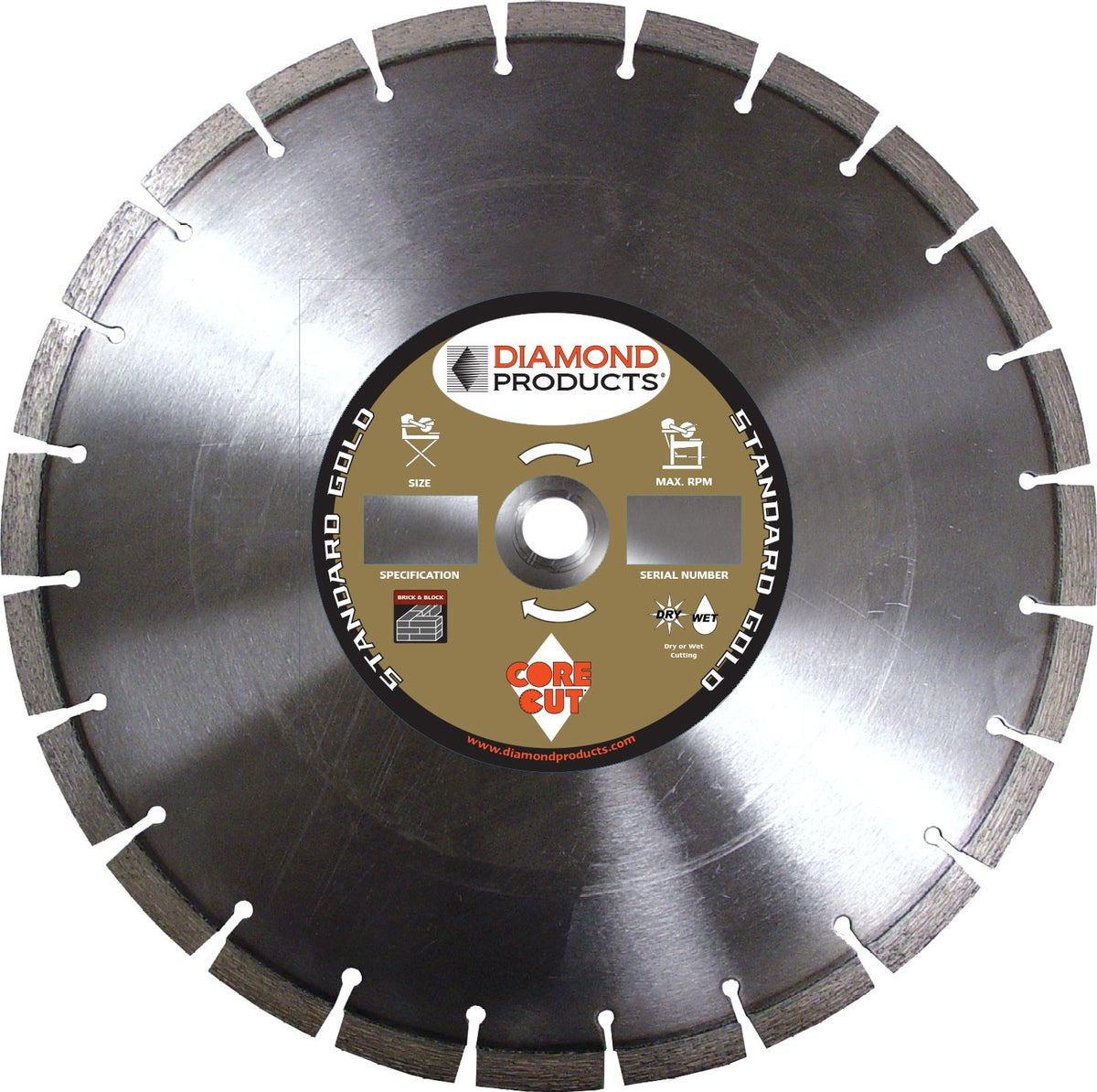 Standard Gold Segmented Masonry Diamond Blades – Diamond Blade Supply